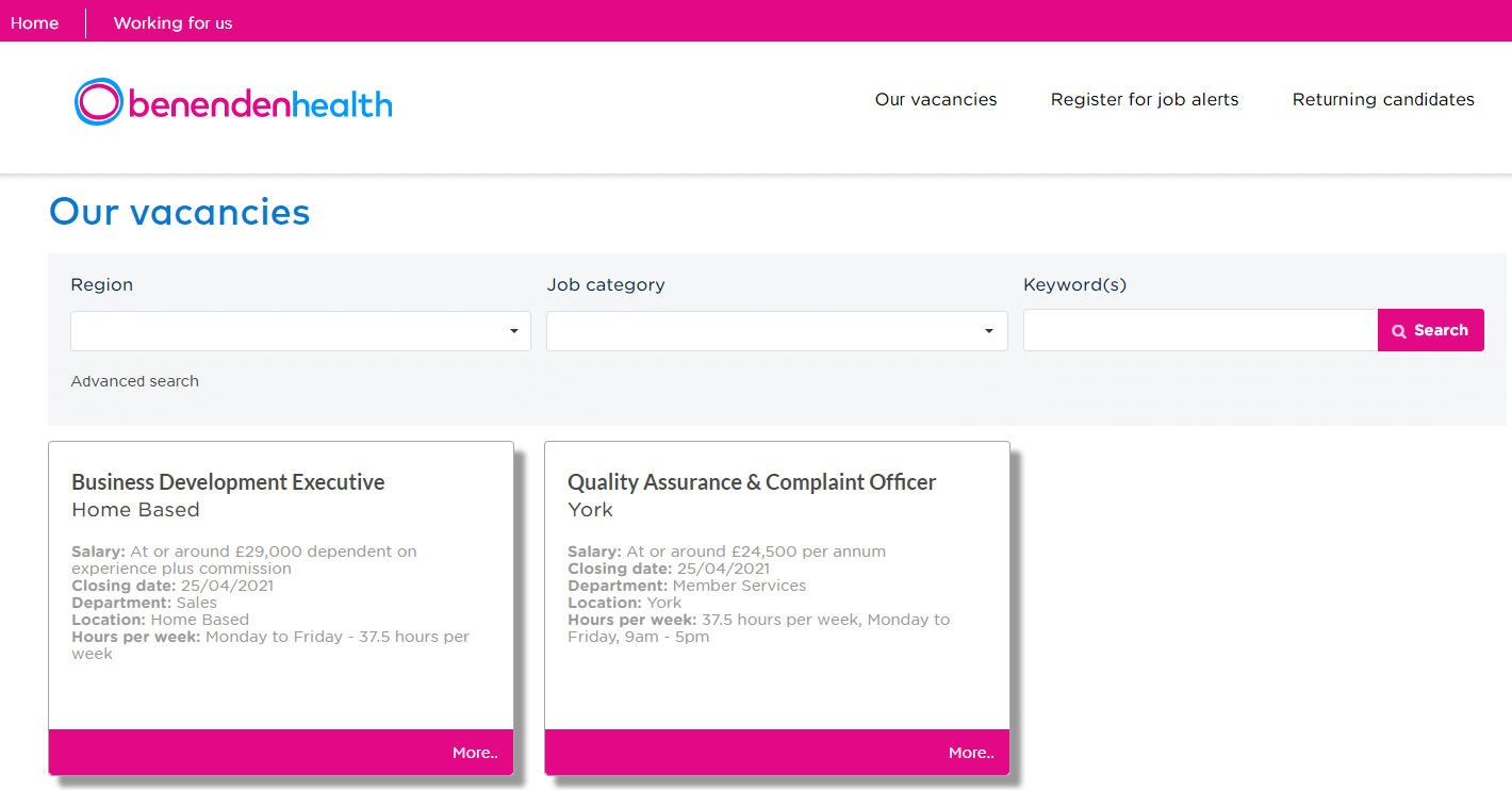 Benenden Health - Jobtrain