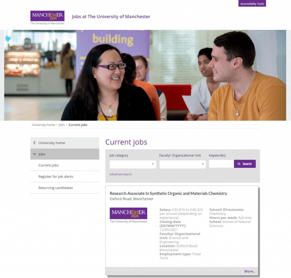 University of Manchester - Jobtrain